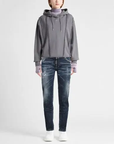 Dsquared2 Tapered Jeans In Cotton Elastane With Calfskin Trims