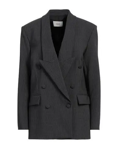 Coperni Double-breasted Pinstriped Blazer - Charcoal