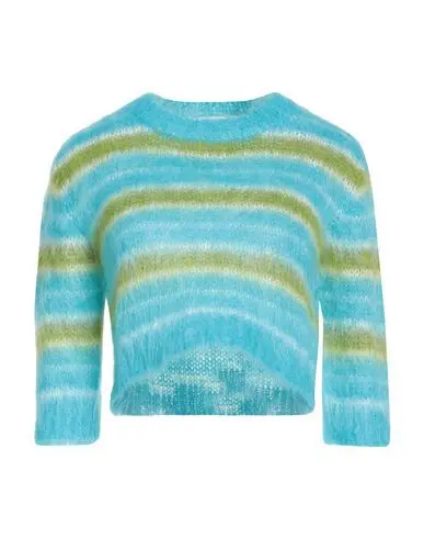 Marni Mohair Wool Blend Striped Crewneck Sweater