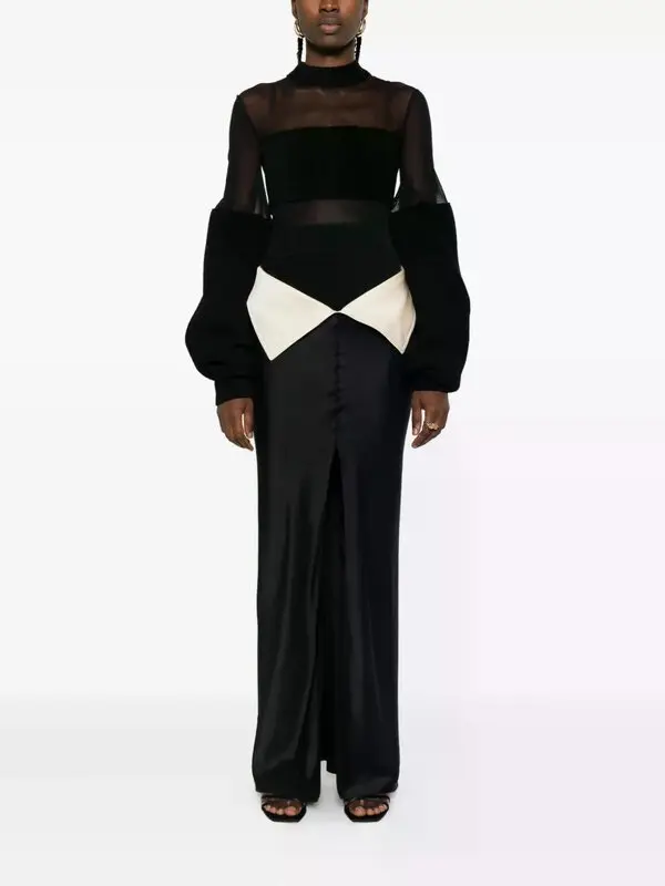 Nanushka Folded Waistline Maxi Skirt