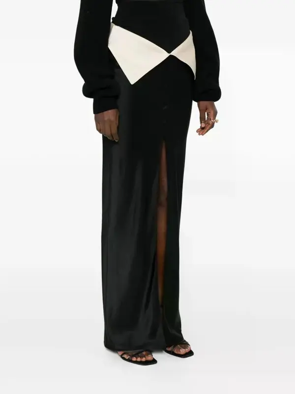 Nanushka Folded Waistline Maxi Skirt