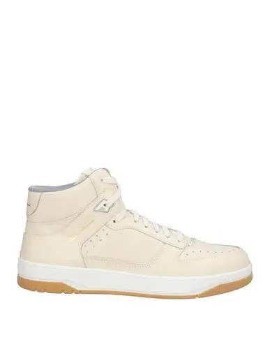 Santoni Leather High-top Sneakers - Beige