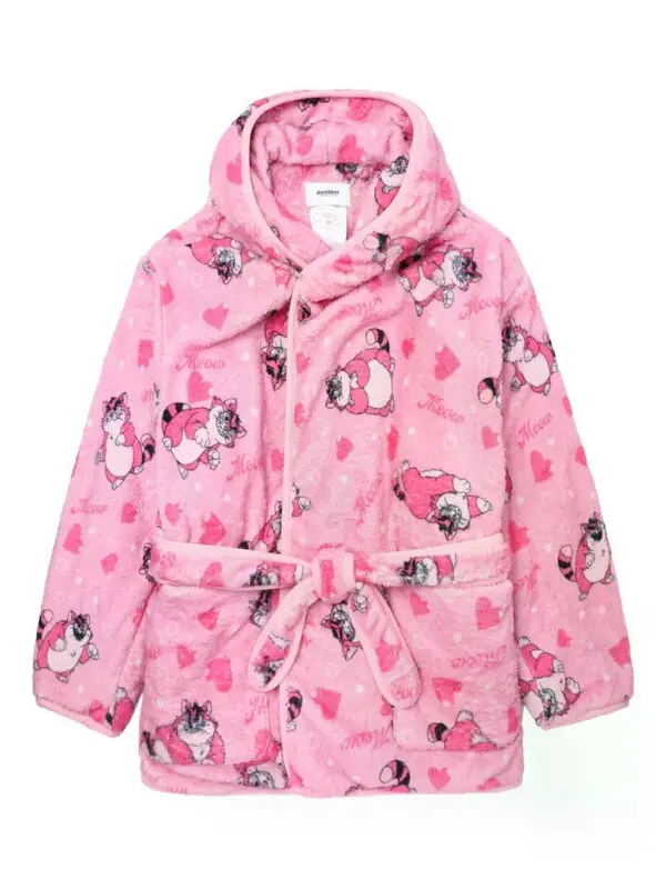 DOUBLET Hooded Belted Robe - Pink