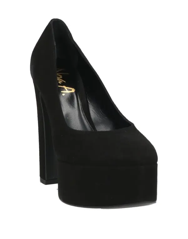 NOA A. Suede Platform Pumps With Block Heel