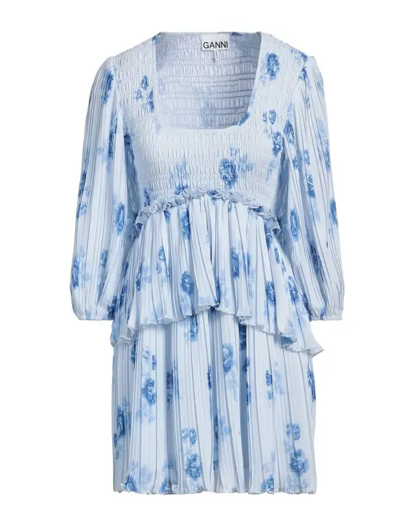 ganni floral print mini dress Ganni Printed Mini Dress