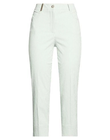 Peserico Striped Tapered Seersucker Trousers - Green