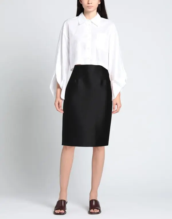 Versace Midi Wool And Silk Skirt