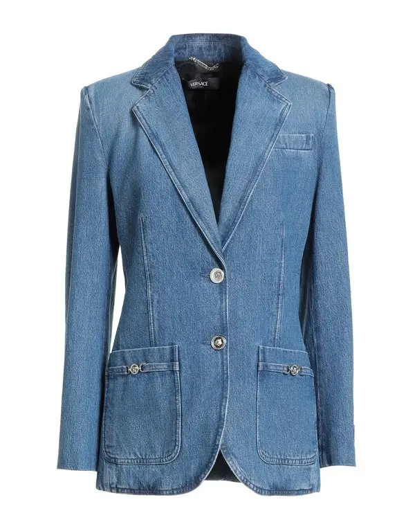 Versace Single-breasted Denim Blazer