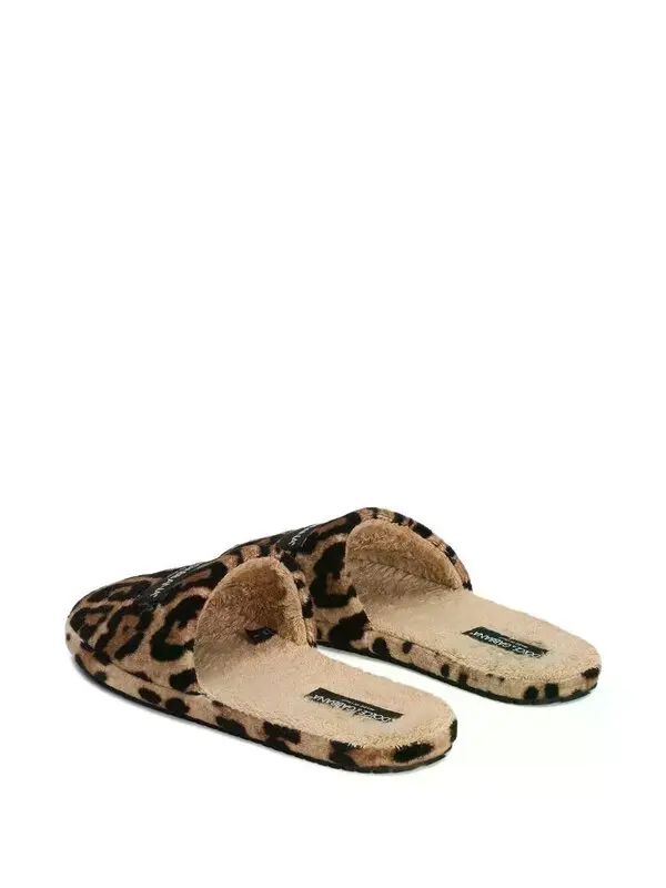 Dolce & Gabbana Leo-print Terry Slippers