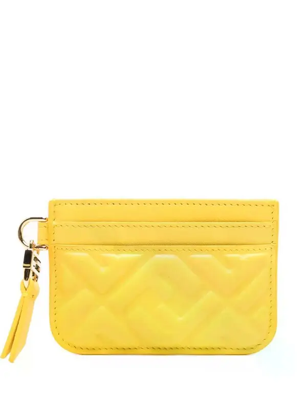 Fendi Embossed-logo Wallet - Yellow