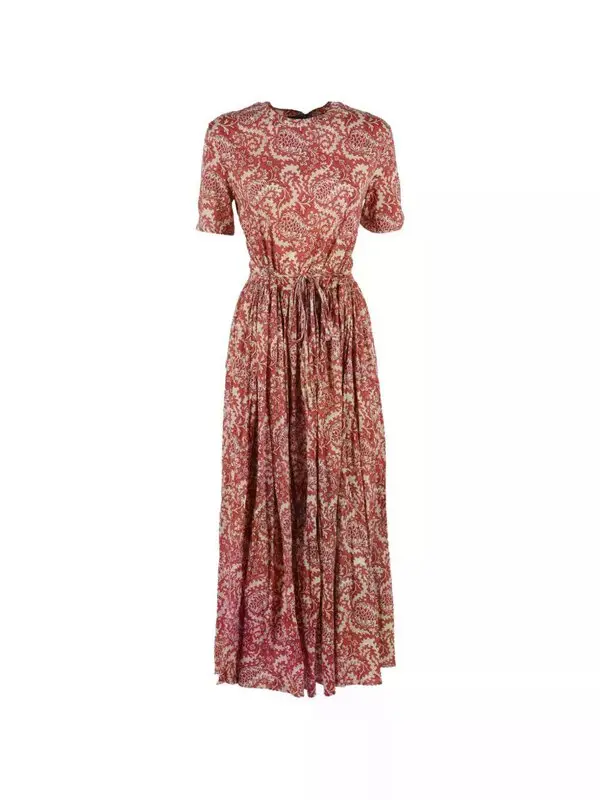 Max Mara Floral-print Maxi Dress - Red