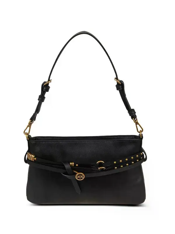Pinko Logo-detail Shoulder Bag - Black