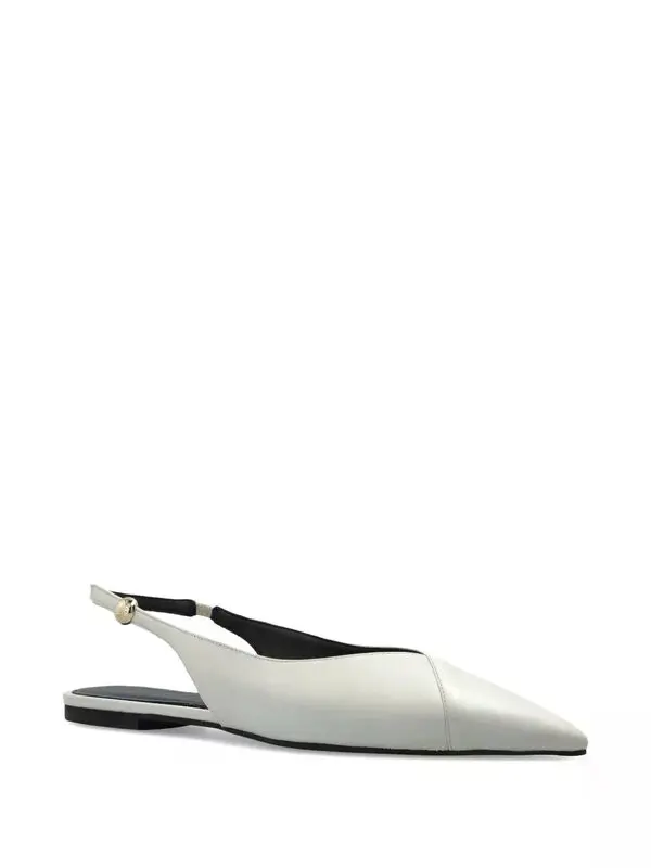 Furla Sfera Pointed-toe Leather Pumps - Grey