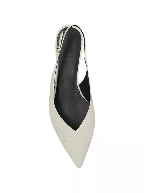 Furla Sfera Pointed-toe Leather Pumps - Grey