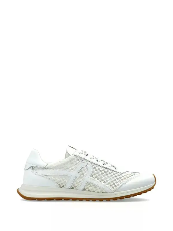 Furla Lace-up Leather Sneakers - White