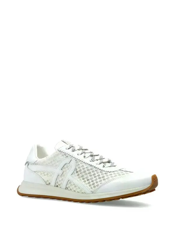 Furla Lace-up Leather Sneakers - White