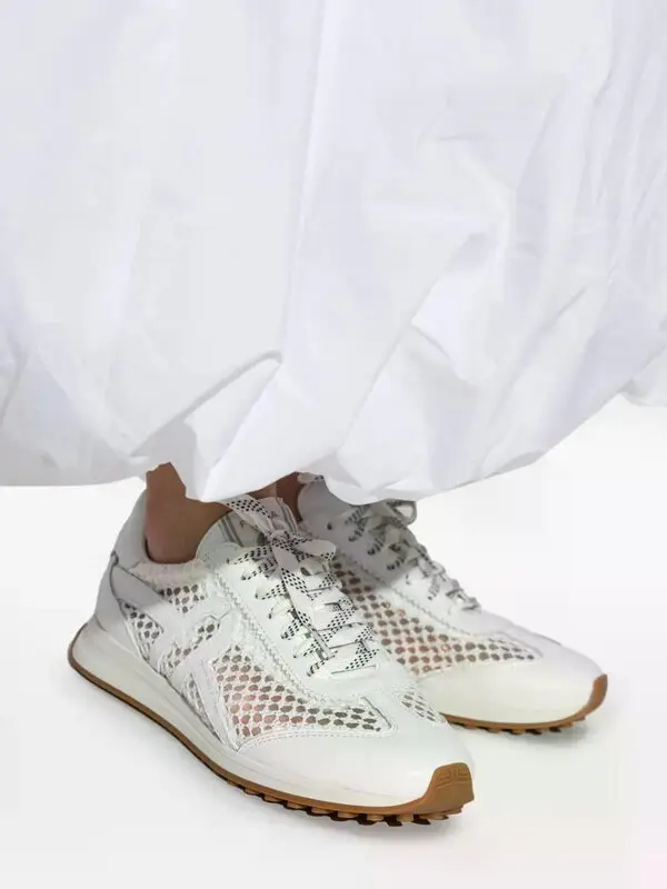 Furla Lace-up Leather Sneakers - White
