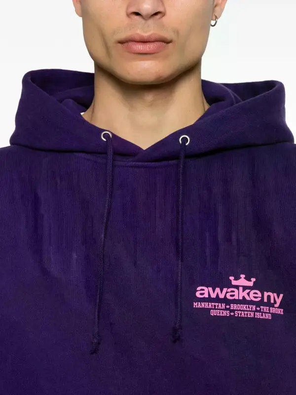 AWAKE NY Logo Hoodie - Purple