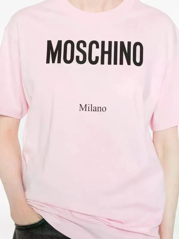 Moschino Logo-detail T-shirt - Pink