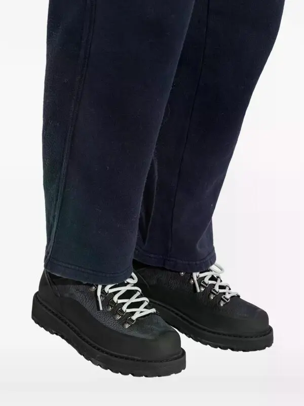 Diemme Cornaro Gomma Leather Sneakers - Black