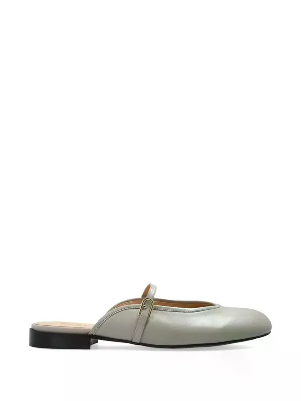 Furla Etoile Leather Mules With Strap Detail