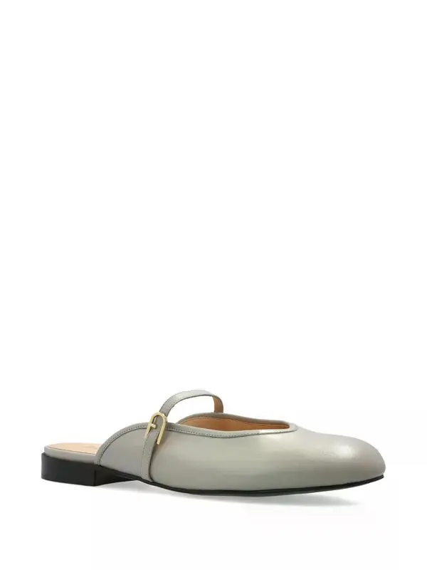Furla Etoile Leather Mules With Strap Detail