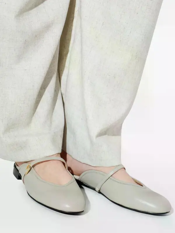 Furla Etoile Leather Mules With Strap Detail