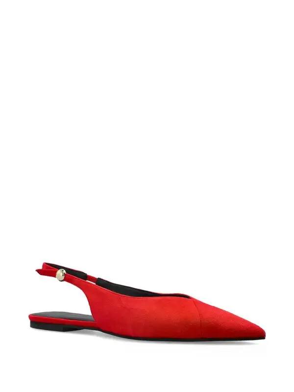 Furla Sfera Pointed-toe Leather Pumps - Red