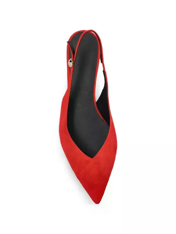 Furla Sfera Pointed-toe Leather Pumps - Red