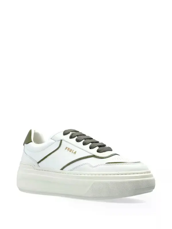 Furla Nuage Leather Sneakers - White