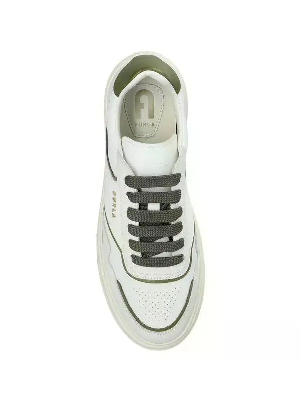 Furla Nuage Leather Sneakers - White