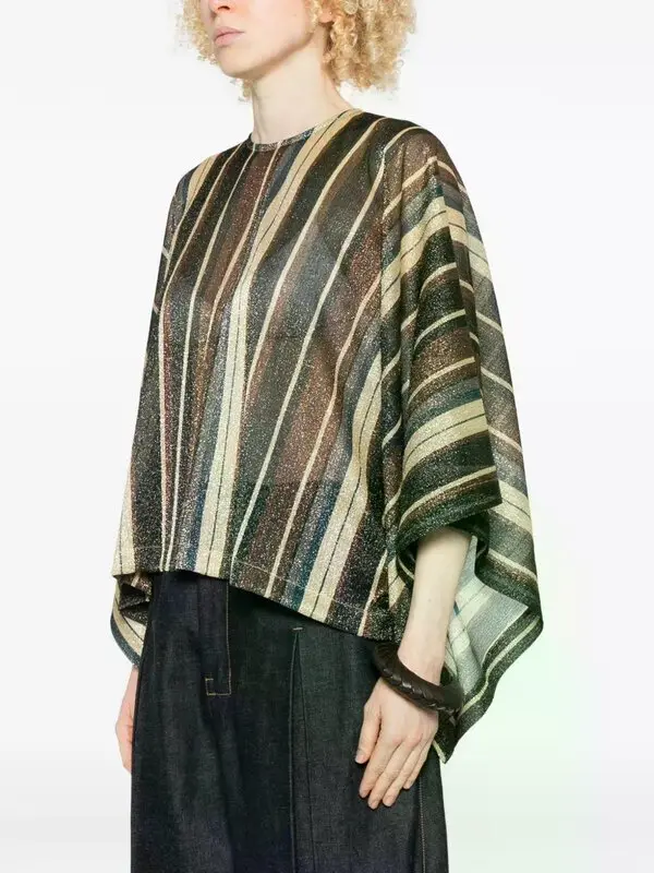 SIYU Zoe Striped-pattern Kaftan - Brown