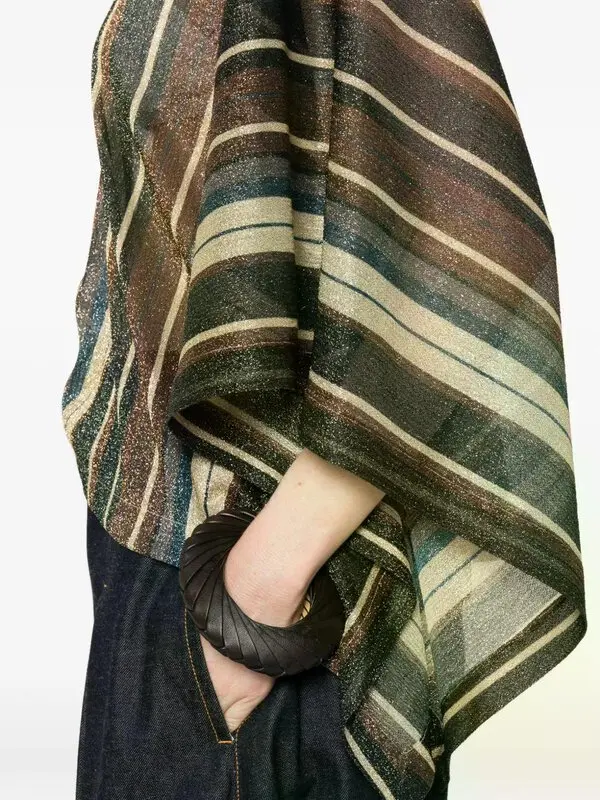 SIYU Zoe Striped-pattern Kaftan - Brown