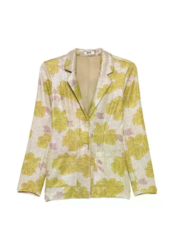 SIYU Rosella Floral-print Blazer - Gold