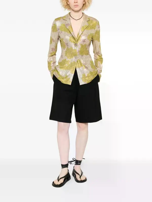 SIYU Rosella Floral-print Blazer - Gold