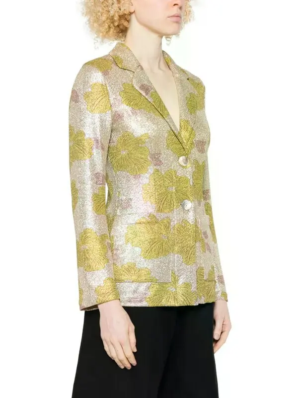 SIYU Rosella Floral-print Blazer - Gold