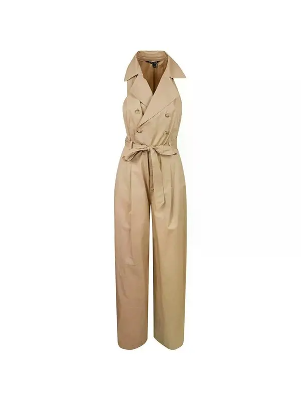 Ralph Lauren Button Belted Jumpsuit - Neutrals