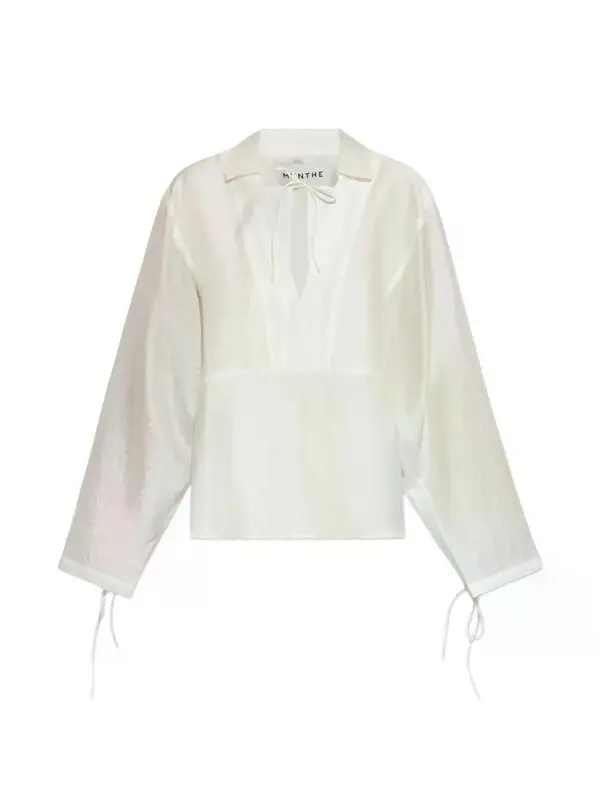 Munthe Babette Tie-neck Blouse - Neutrals