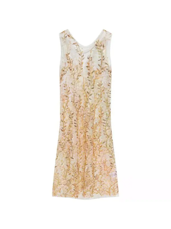 Munthe Barika Embellished Midi Dress - Neutrals