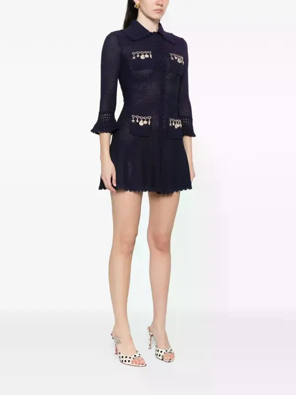 SELF-PORTRAIT Charm-embellished Mini Dress