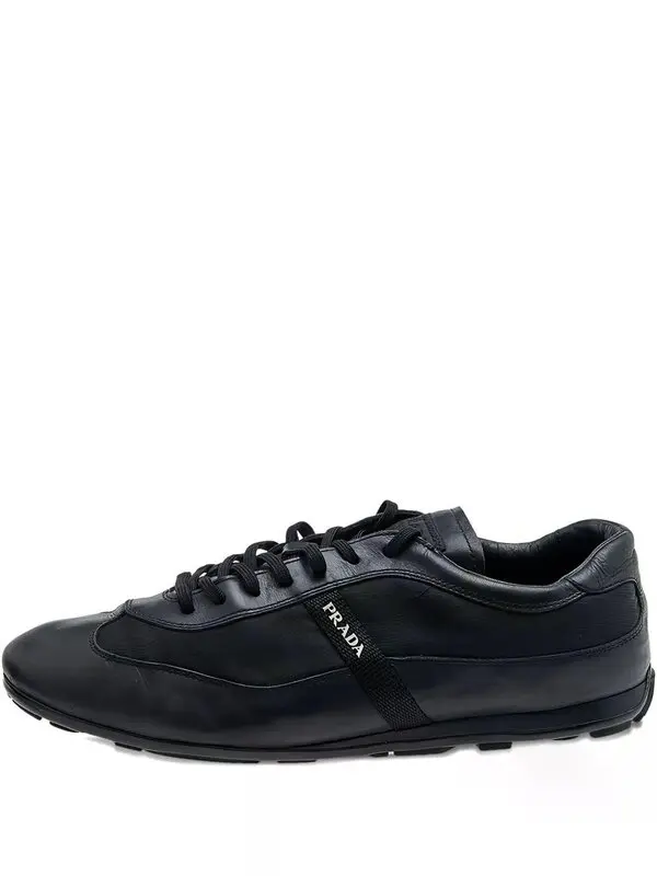Prada Leather Lace-up Sneakers