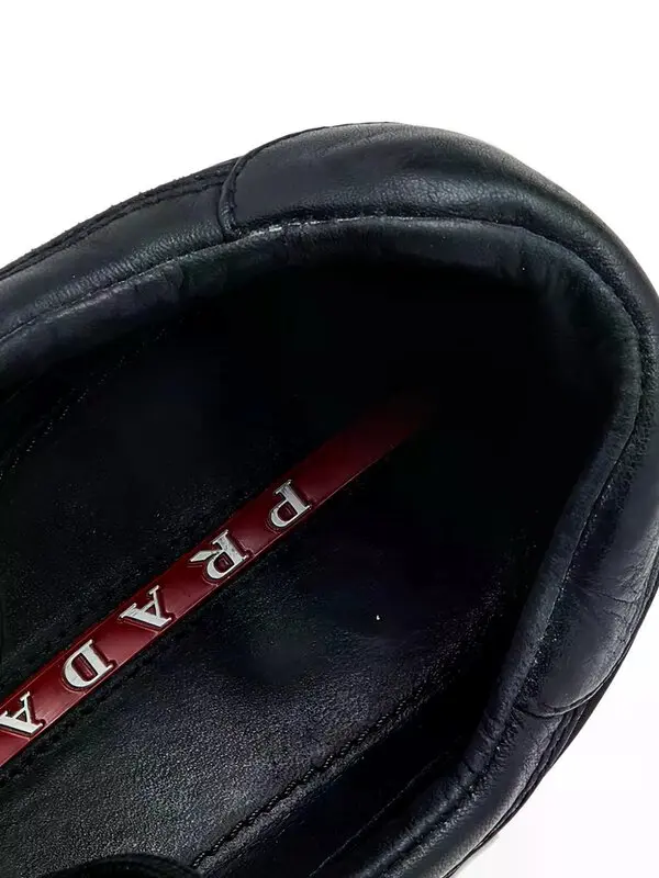 Prada Leather Lace-up Sneakers