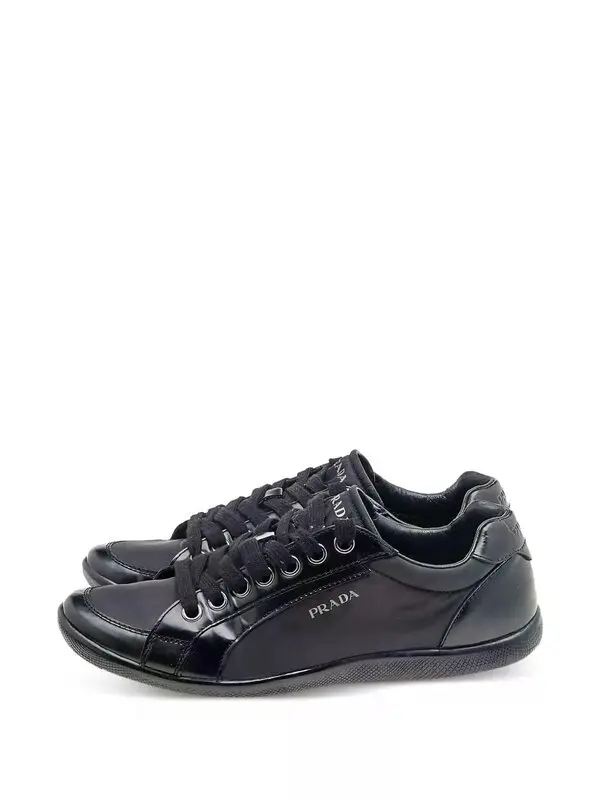 Prada Low Top Sneakers With Logo Print
