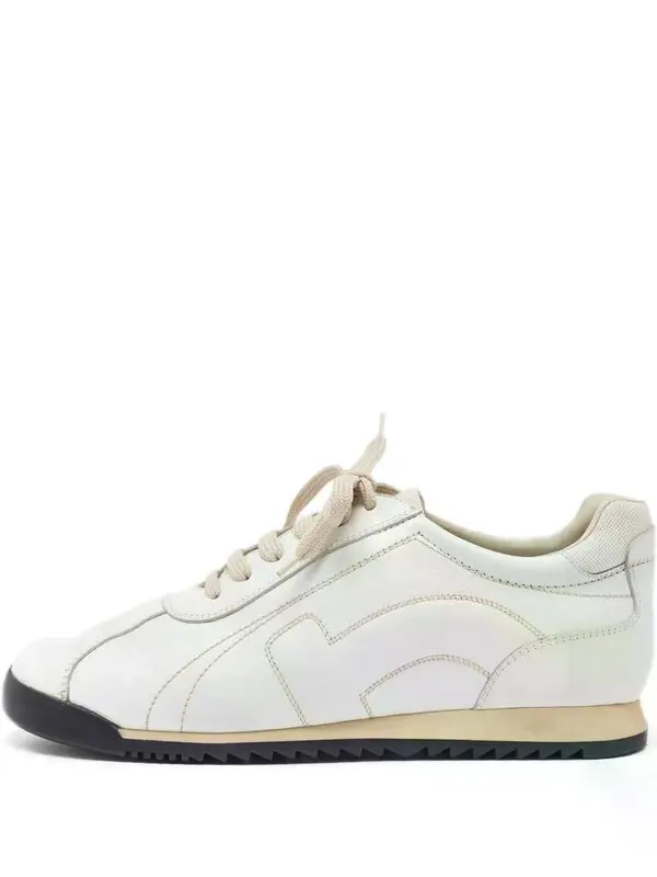 FERRAGAMO Leather Lace-up Sneakers
