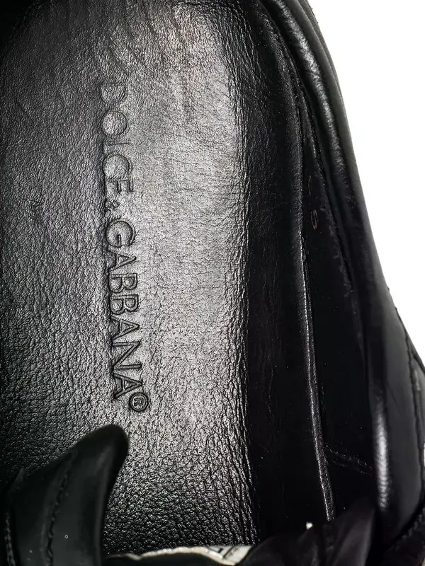 Dolce & Gabbana Leather Logo Plaque Lace-up Sneakers