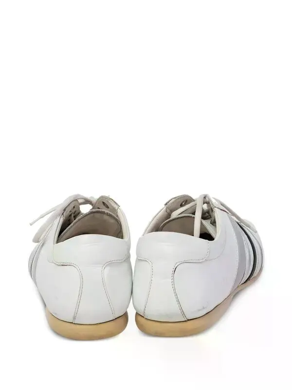 Prada Leather Lace-up Sneakers