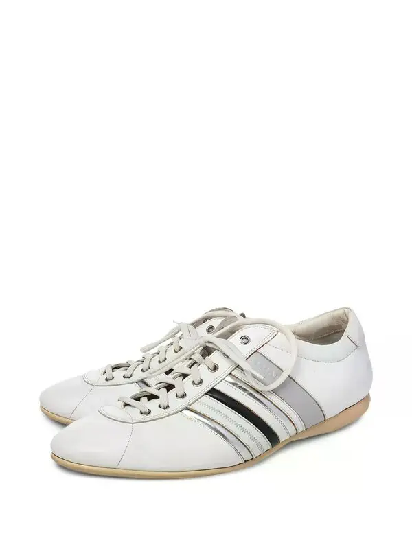 Prada Leather Lace-up Sneakers