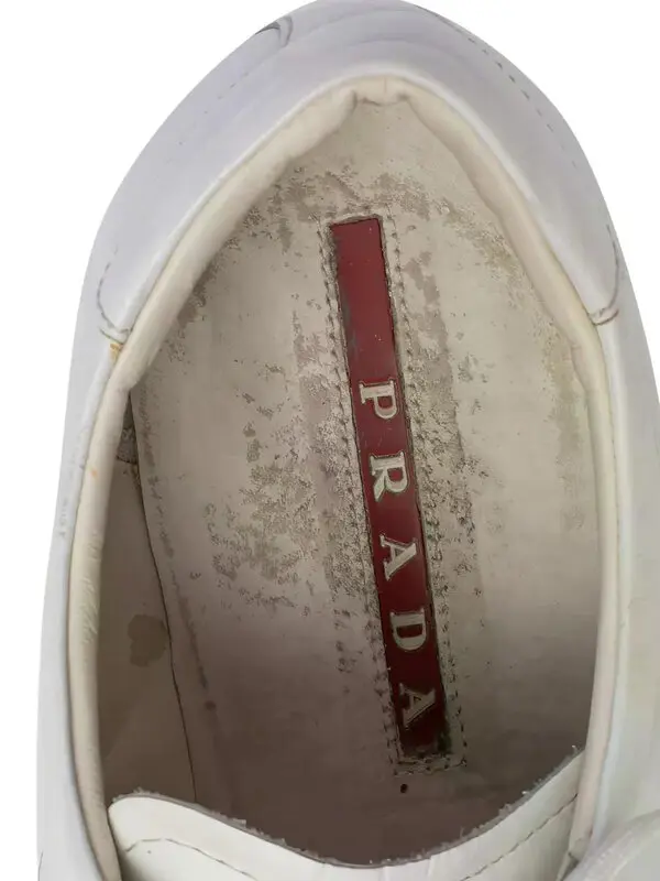 Prada Leather Lace-up Sneakers