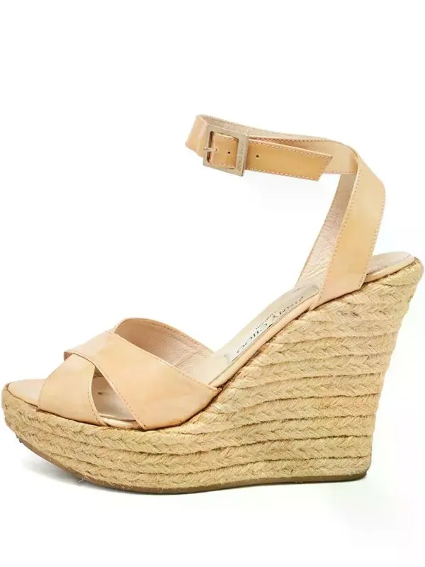 JIMMY CHOO Patent-leather Wedge Sandals