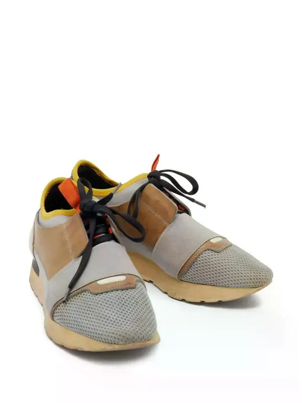 Balenciaga Race Runner Panelled Sneakers - Grey